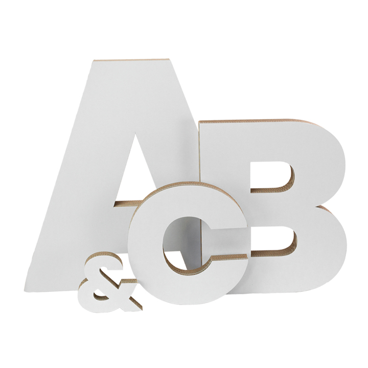 LETRAS GRUESAS DE CARTON ALTURA 20