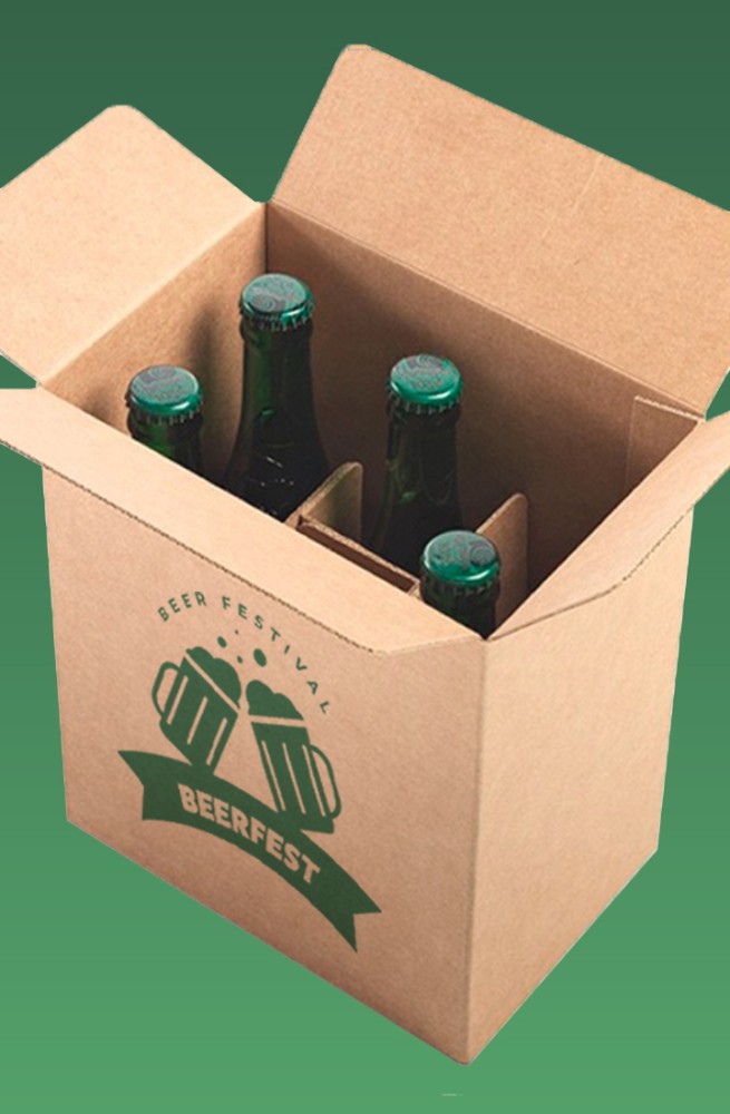 CAJA PARA 6 CERVEZAS CON COLMENA AUTOMONTABLE